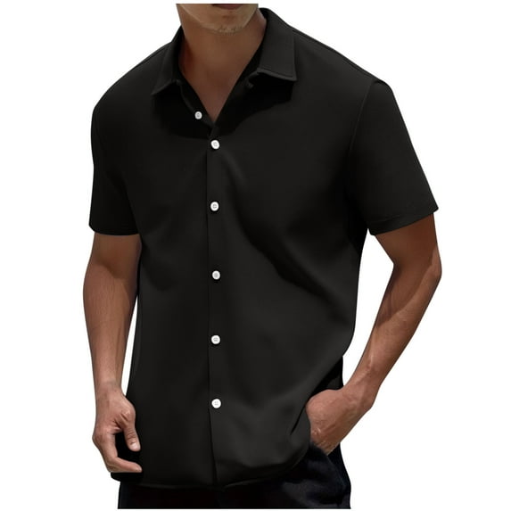 Mens Shirts Under $10 Men's Summer Casual Stand-up Collar Shirt for Men ...