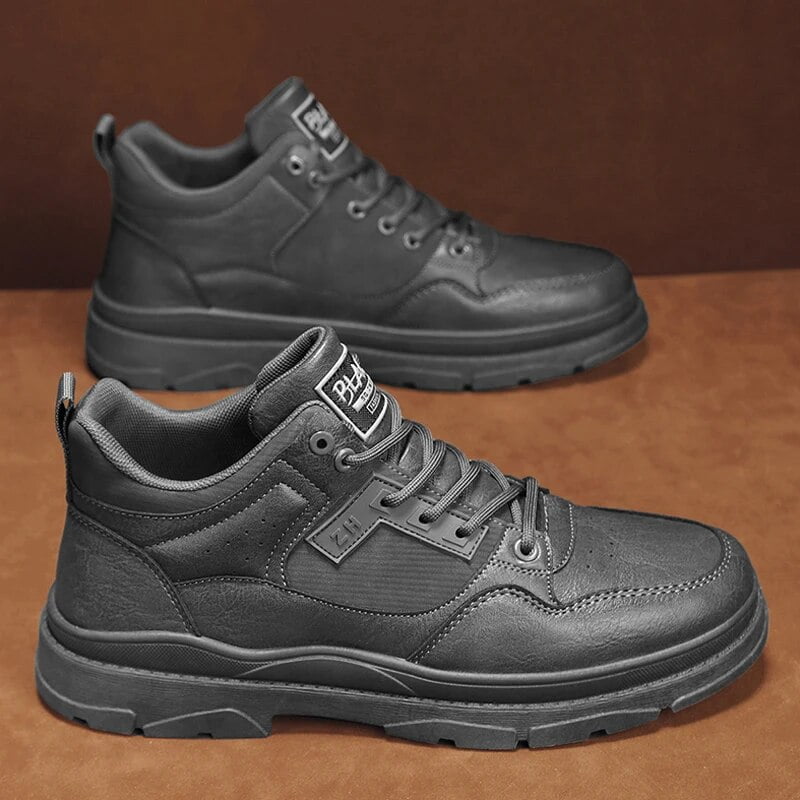 Mens Shoes Winter Casual Boots Leather Designer Luxury Platform Chelsea ...