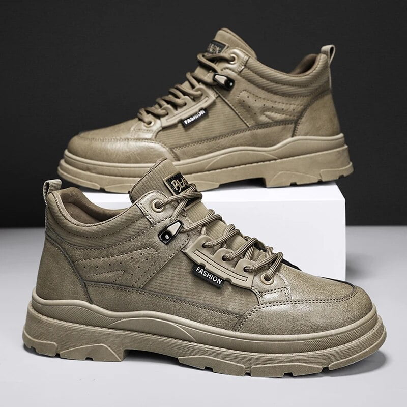 Mens Shoes Winter Casual Boots Leather Designer Luxury Platform Chelsea ...