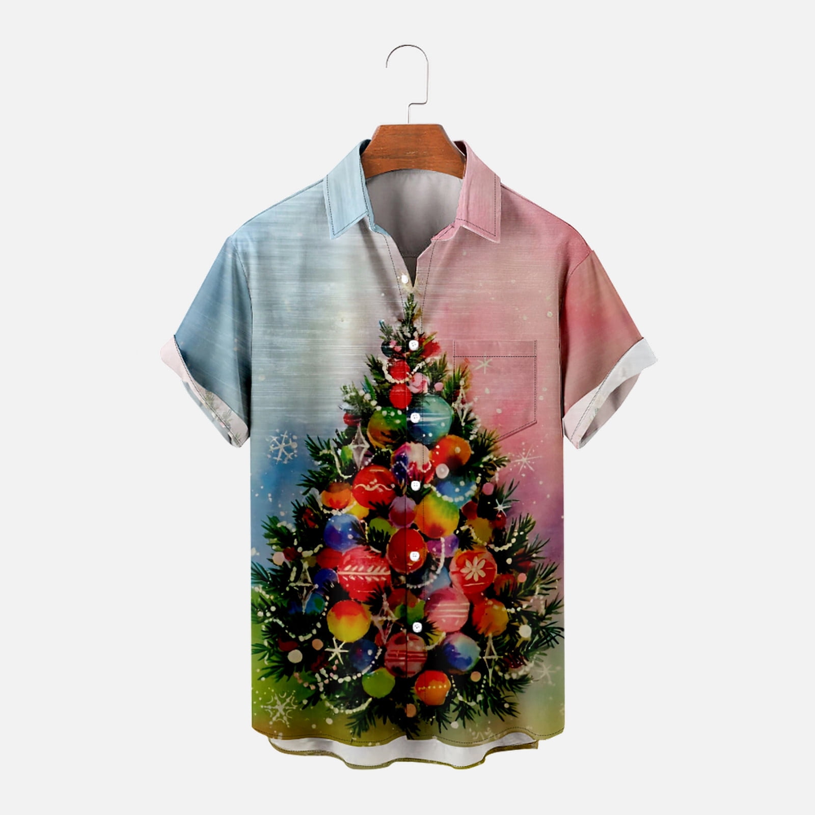 Mens Short Sleeve Button Down Shirts Christmas,Christmas Shirt for Men ...