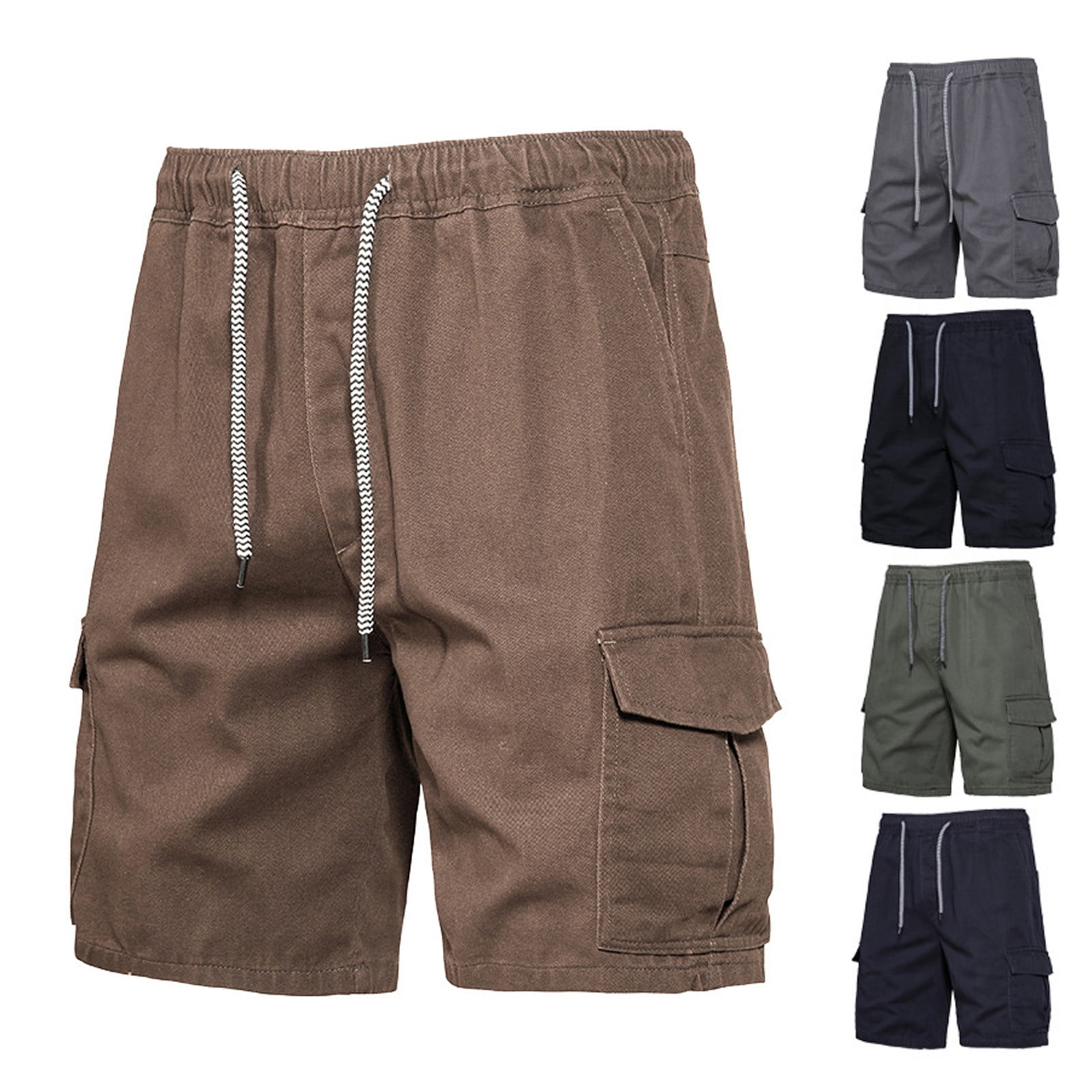 Mens Shorts Cargo Shorts for Men, Cargo Shorts for Men Stretch Waist ...