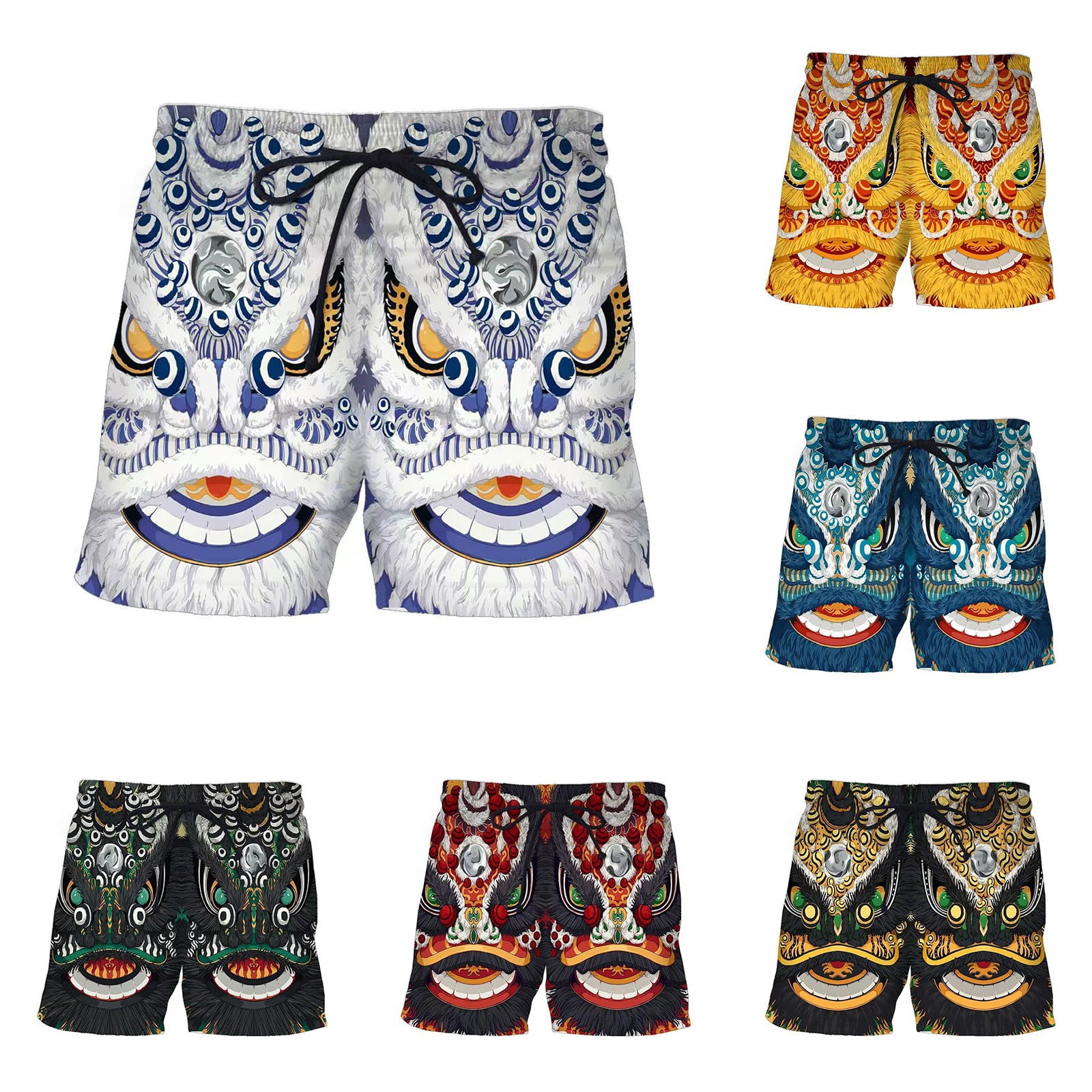 Mens Shorts Casual 2025 New Wake Series 3D Printed Wocasual Fashion ...