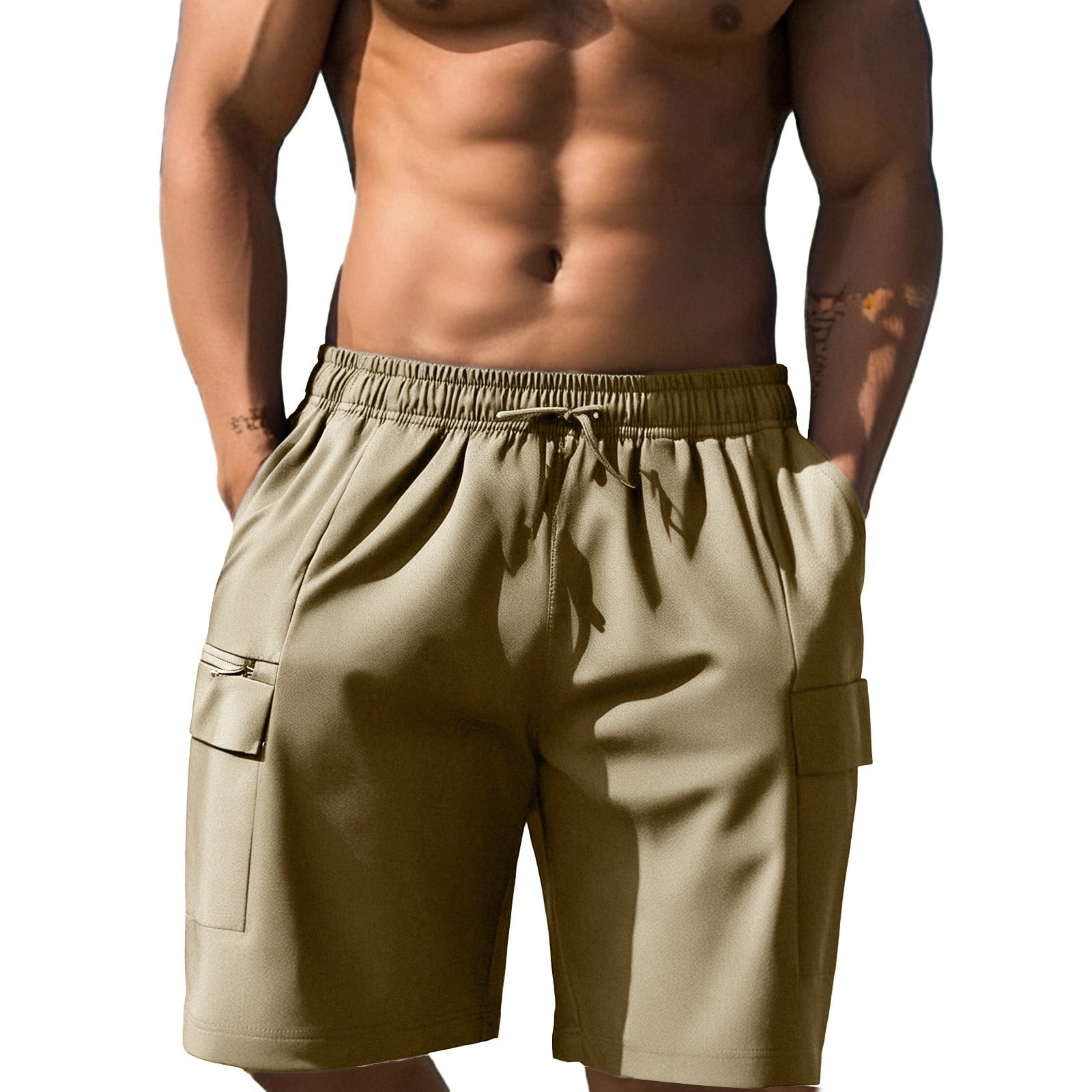 Mens Shorts – Compression Fit Basketball Shorts Summer Men's Zipper ...