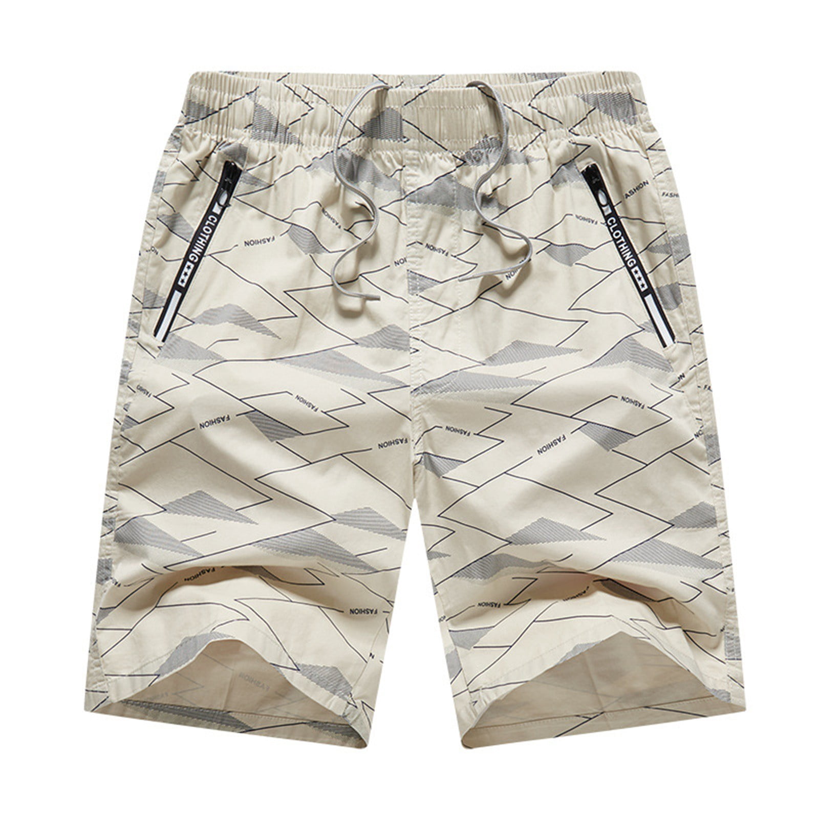 Mens Shorts Summer Street Sports Pocket Drawstring Stretch Waist Color ...