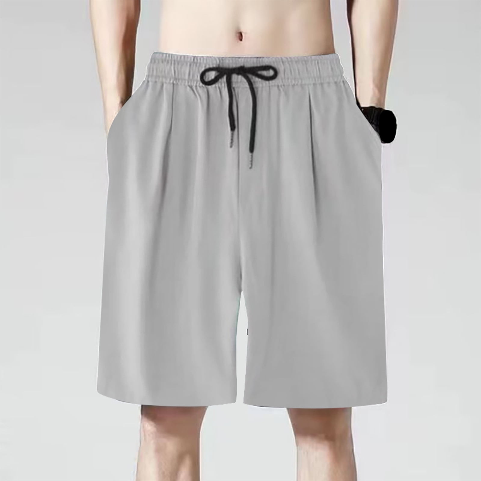 Mens Shorts Sweatpants Men's With Deep Pockets Loose Fit Casual For ...