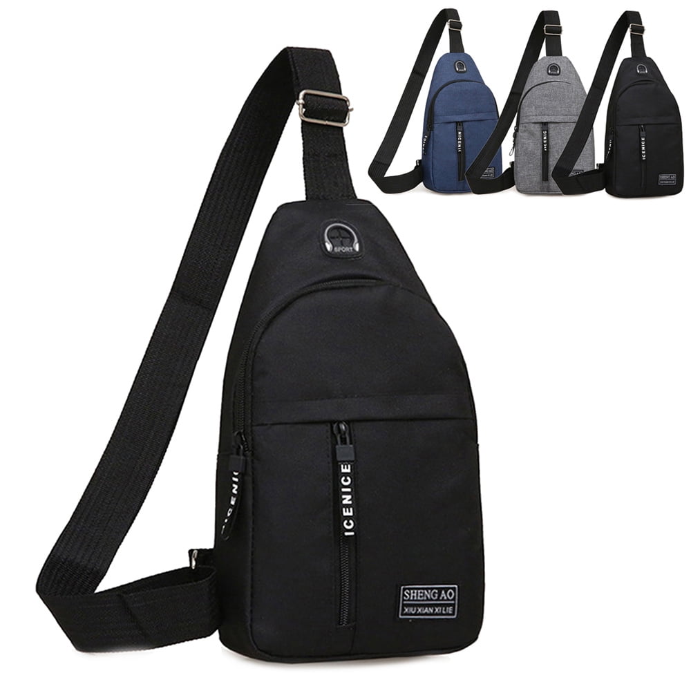 Mens Shoulder Bag Fashion Men Chest Bag Sling Crossbody Bag for Male ...