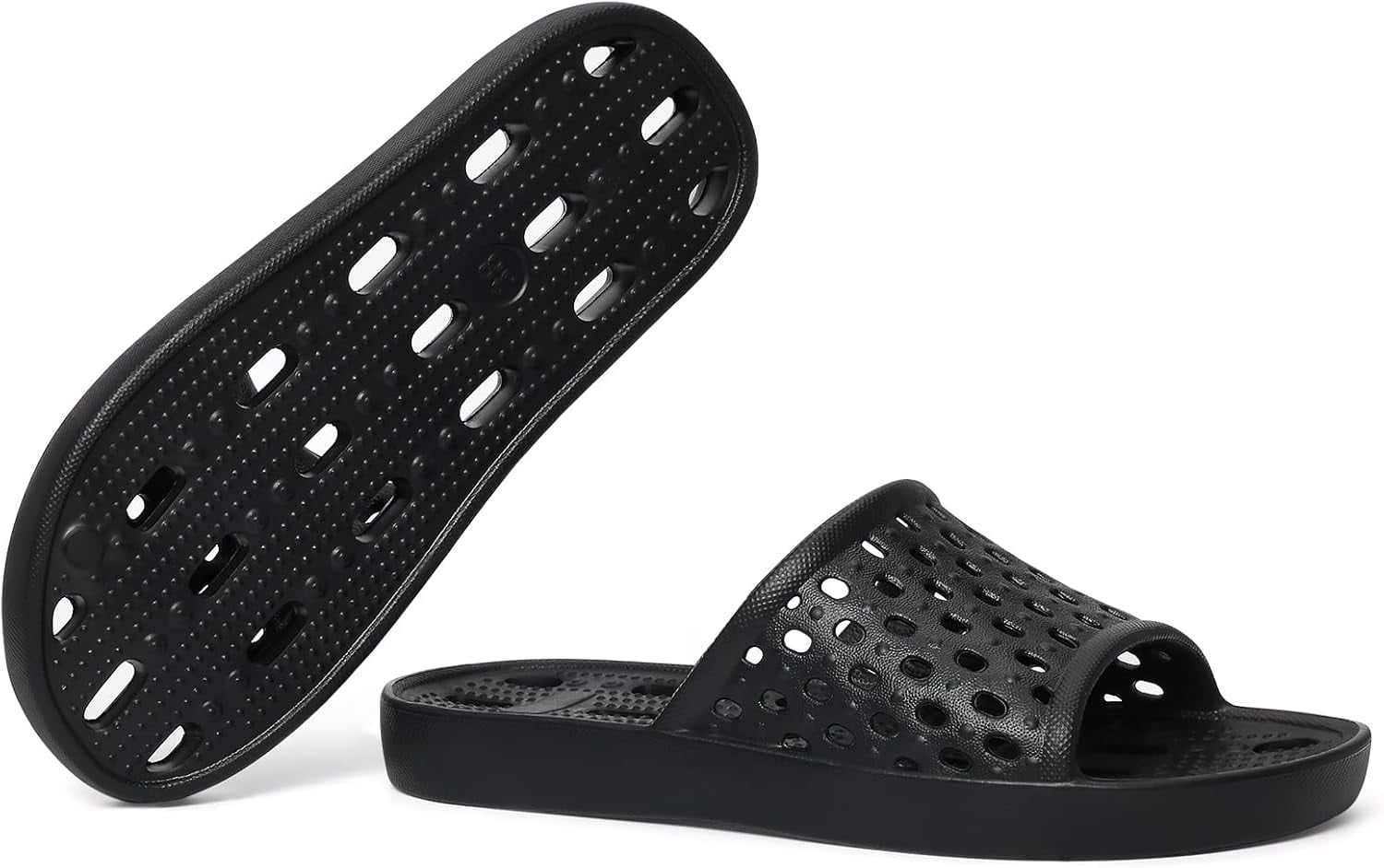 Mens Shower Shoes With Holes Dry Quickly Bath Slippers Womens Non Slip ...