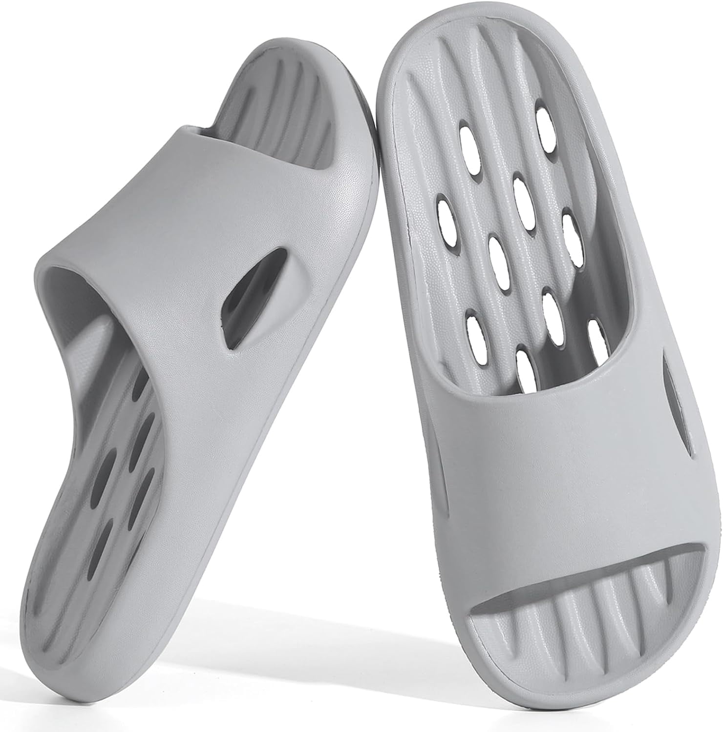 Mens Shower Shoes With Holes Dry Quickly Bath Slippers Womens Non Slip ...