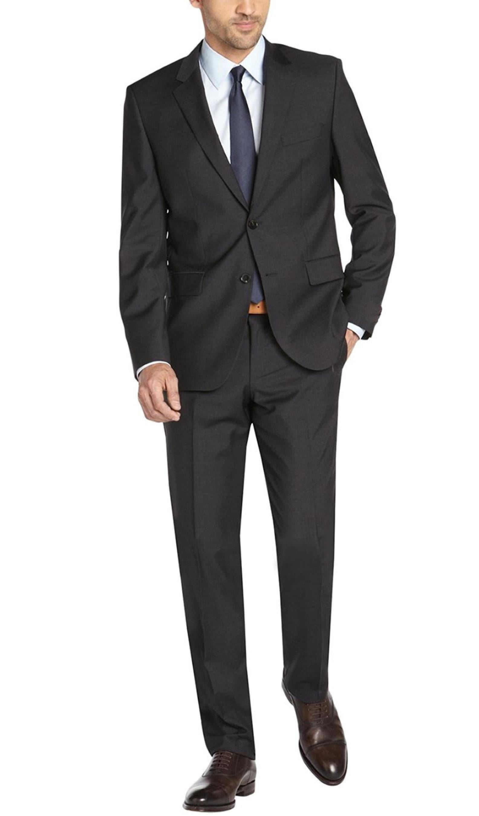 Mens Side Vent 2-piece Charcoal Modern Fit Suit DTI DARYA - Walmart.com