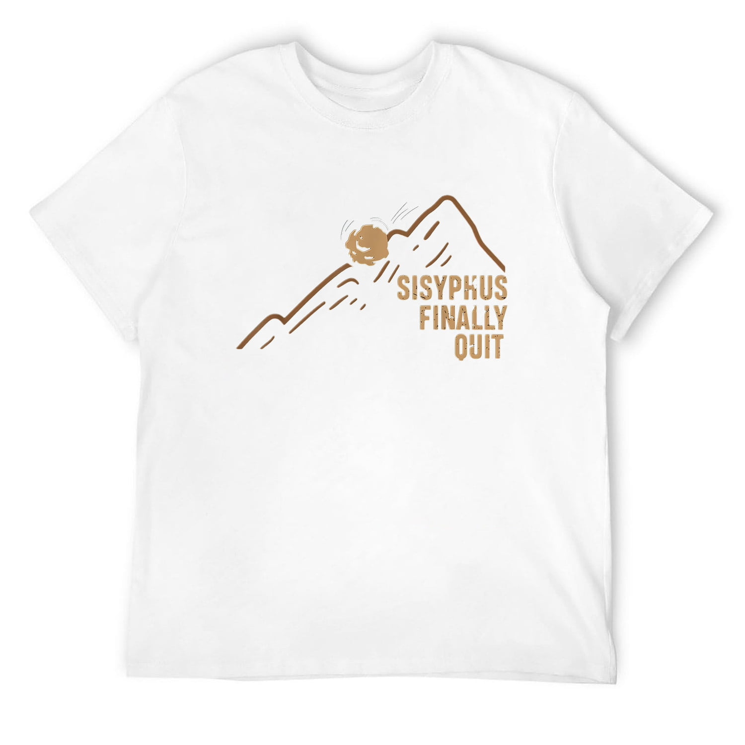 Mens Sisyphus Quit | Greek Mythology Funny Greece History T-Shirt White ...