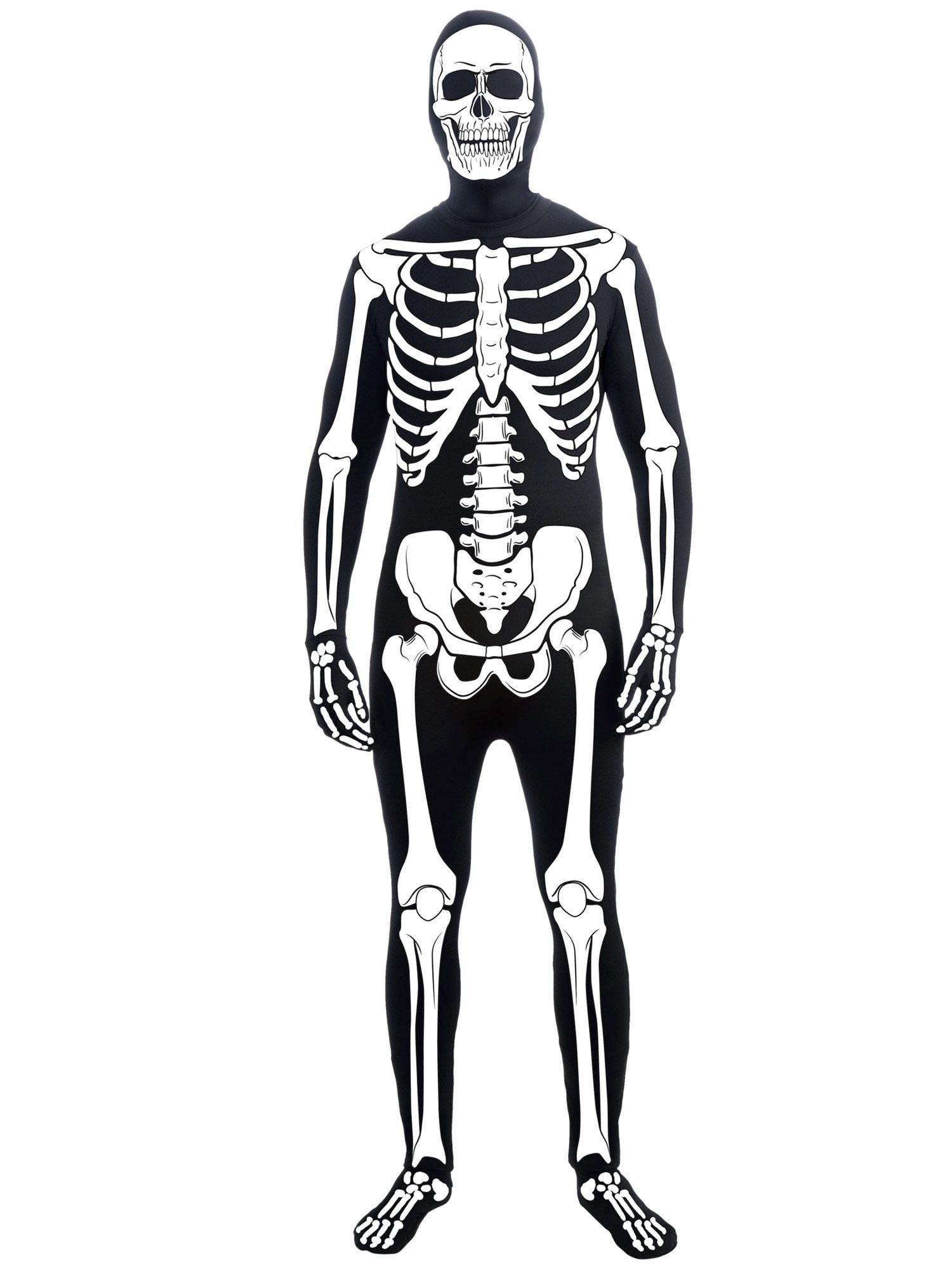 Mens Skeleton Man Skin Suit Costume - Walmart.com