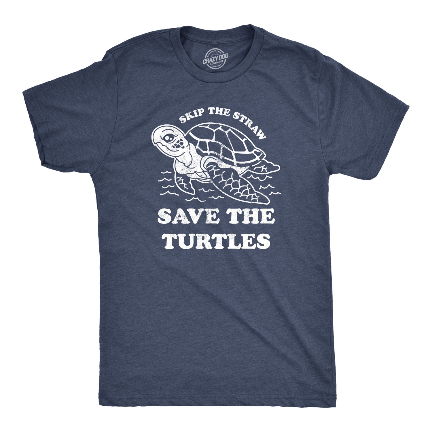 Mens Skip The Straw Save The Turtles T Shirt Environmental Awareness ...
