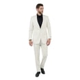 Mens Slim Fit Solid 2 Piece Pick Stitch Suit Set Notch Lapel - Walmart.com