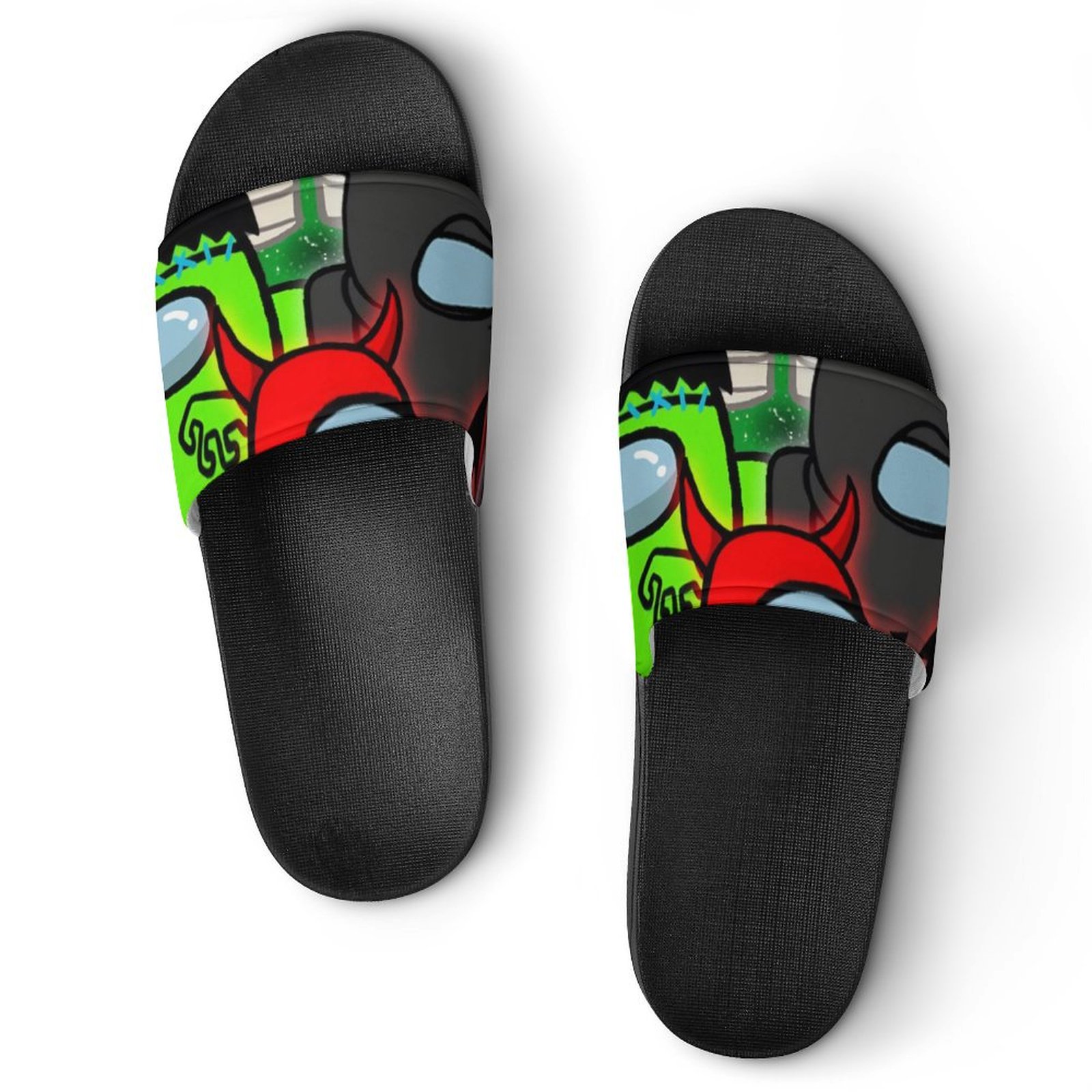 Mens Slippers,Among Us Game Imposter Crewmate Halloween Slippers for ...