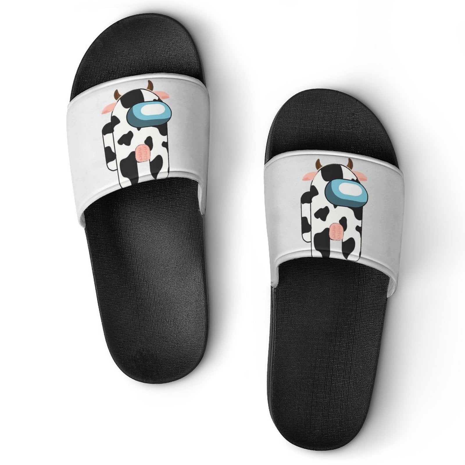 Mens Slippers,Cow Among-Us Imposter Crewmate Slippers for Men ...