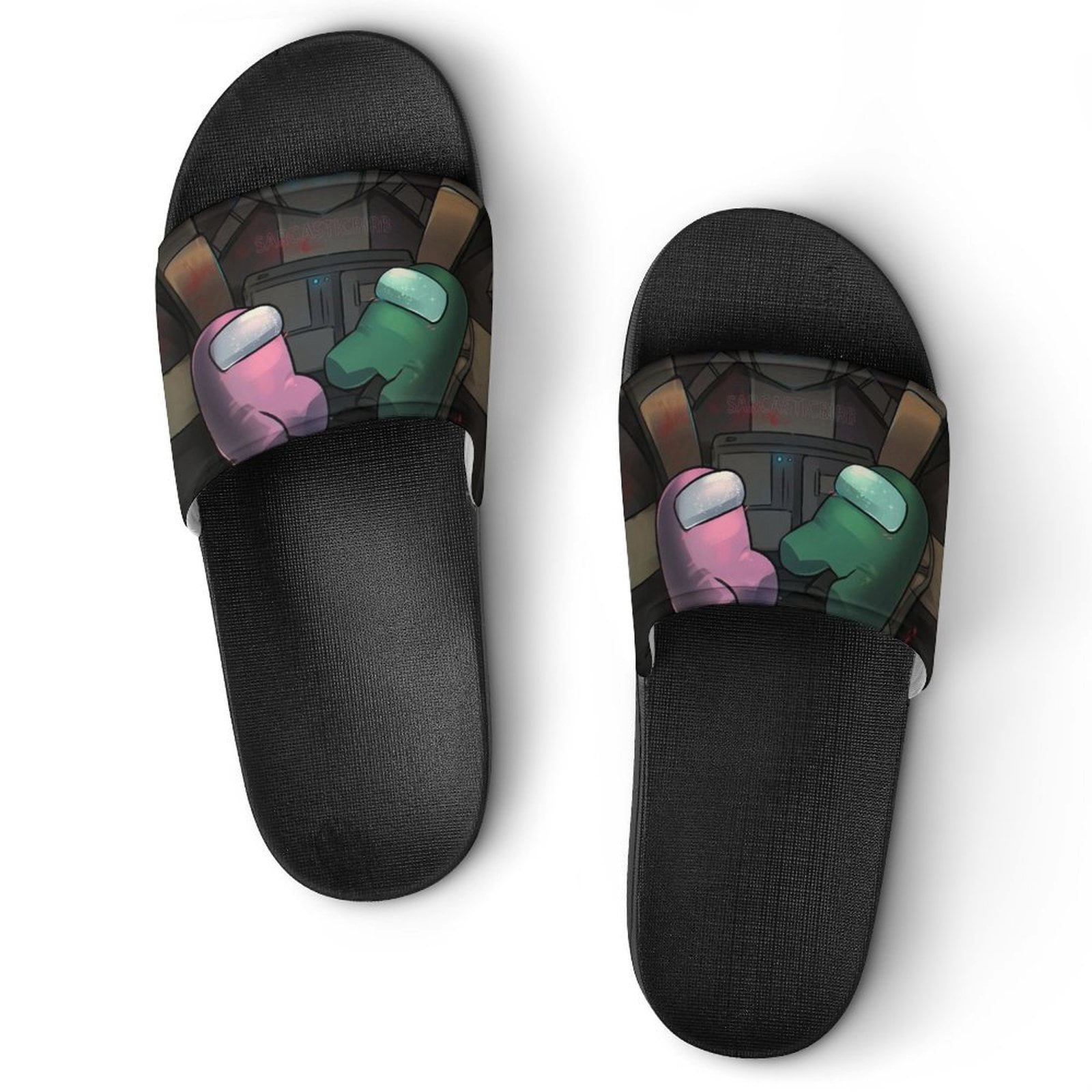 Mens Slippers,Gaming Among-Us Imposter Crewmate Reactor Slippers for ...