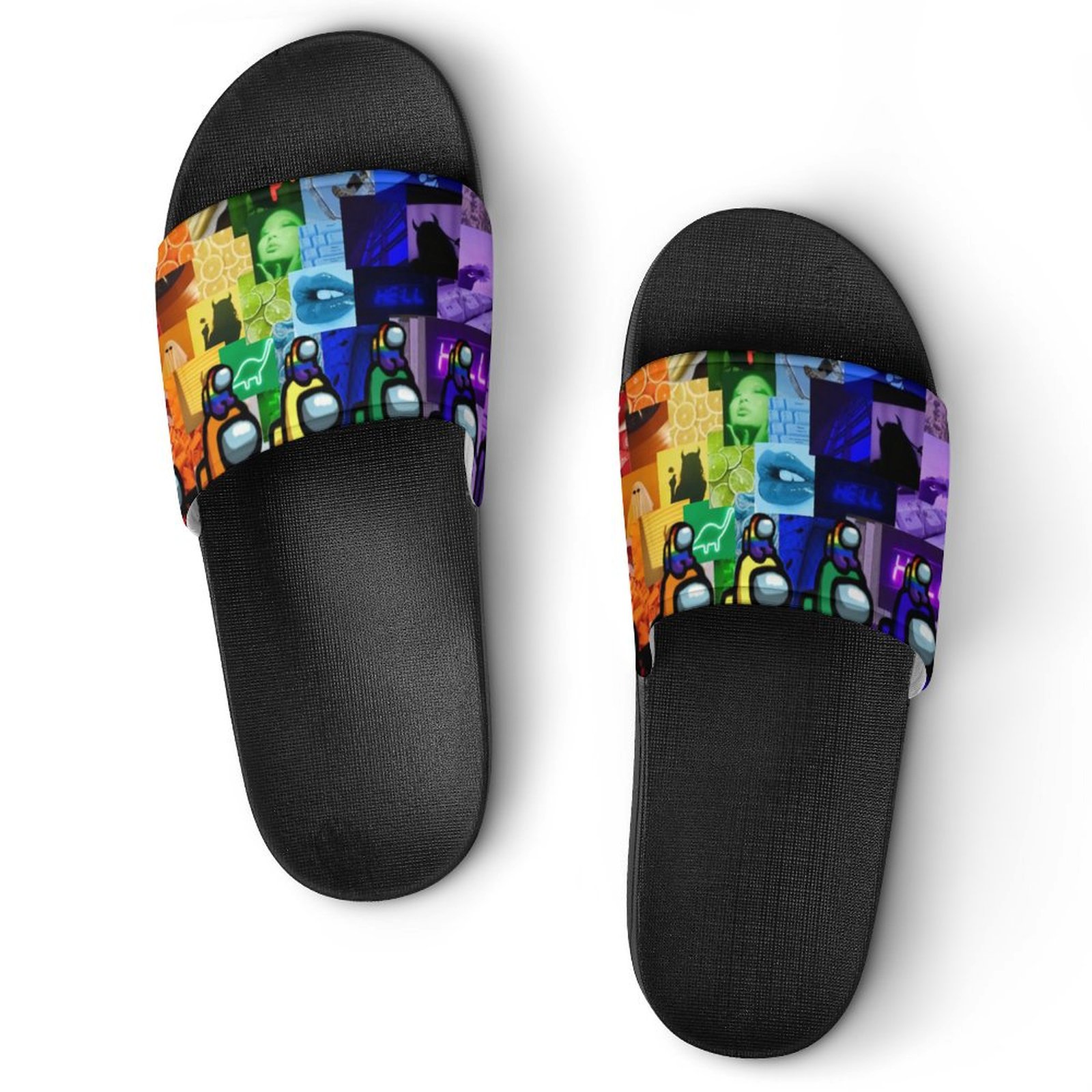 Mens Slippers,Gaming Colorful Among-Us Imposter Crewmate Slippers for ...
