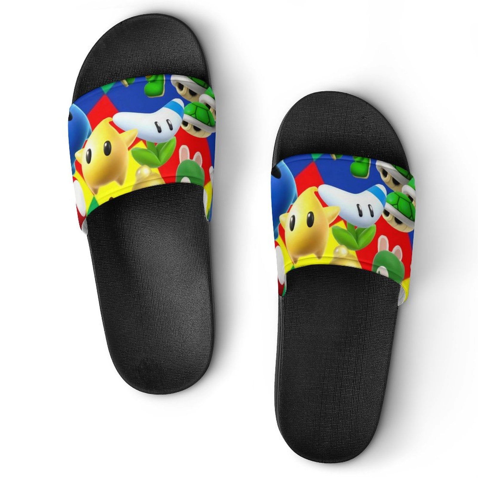 Mens Slippers,Mario Poster Super Game Bros Slippers for Men,Comfortable ...