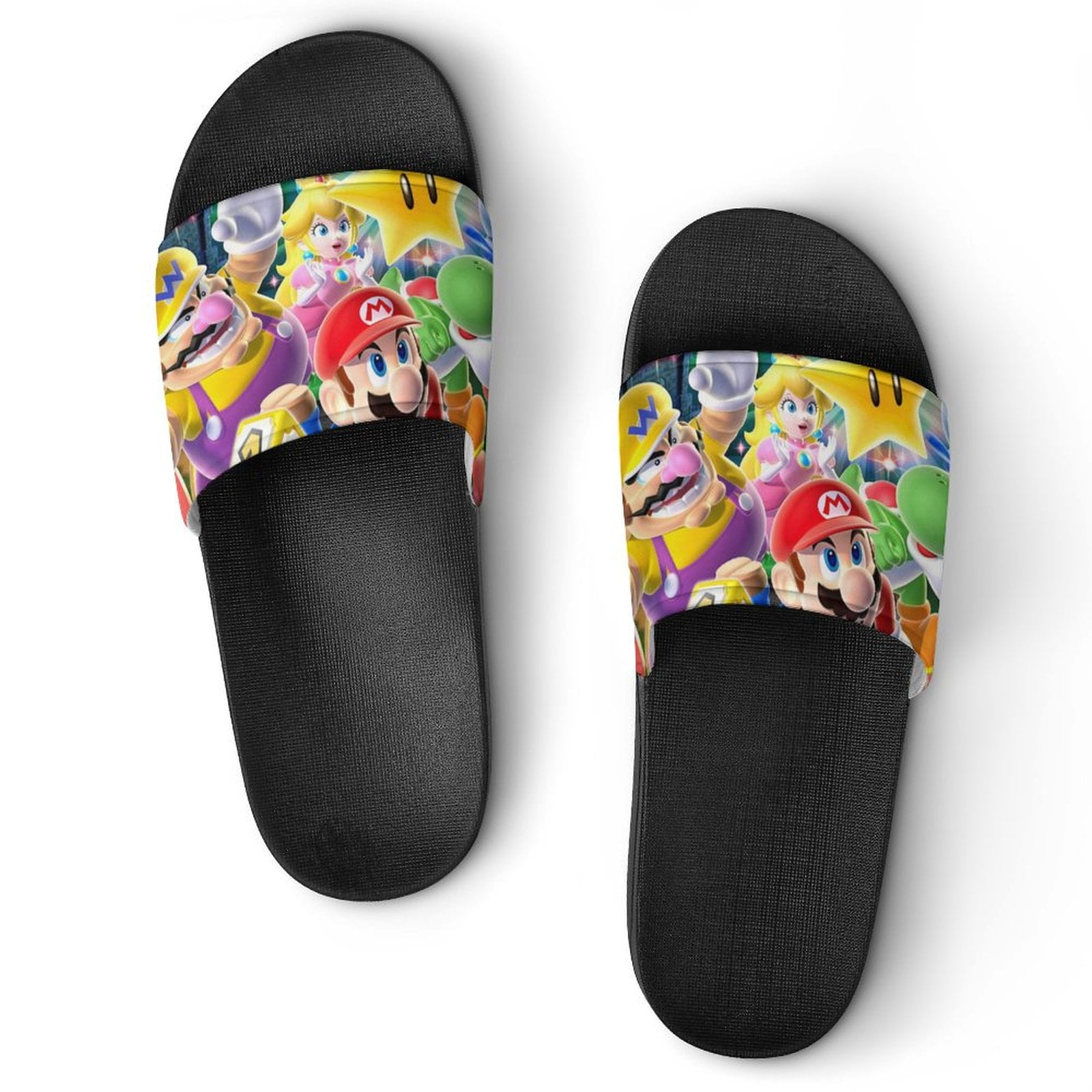 Mens Slippers,Mario Poster Super Game Bros Slippers for Men,Mens Slide ...