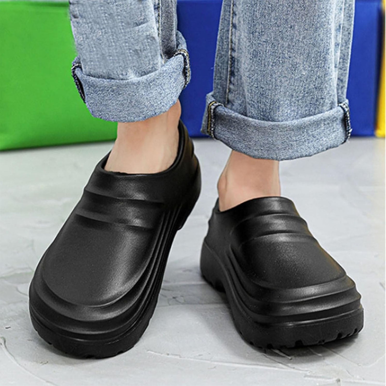 Mens Slippers,Non- Kitchen Chef Work Shoes WoDurable Restaurant -On ...