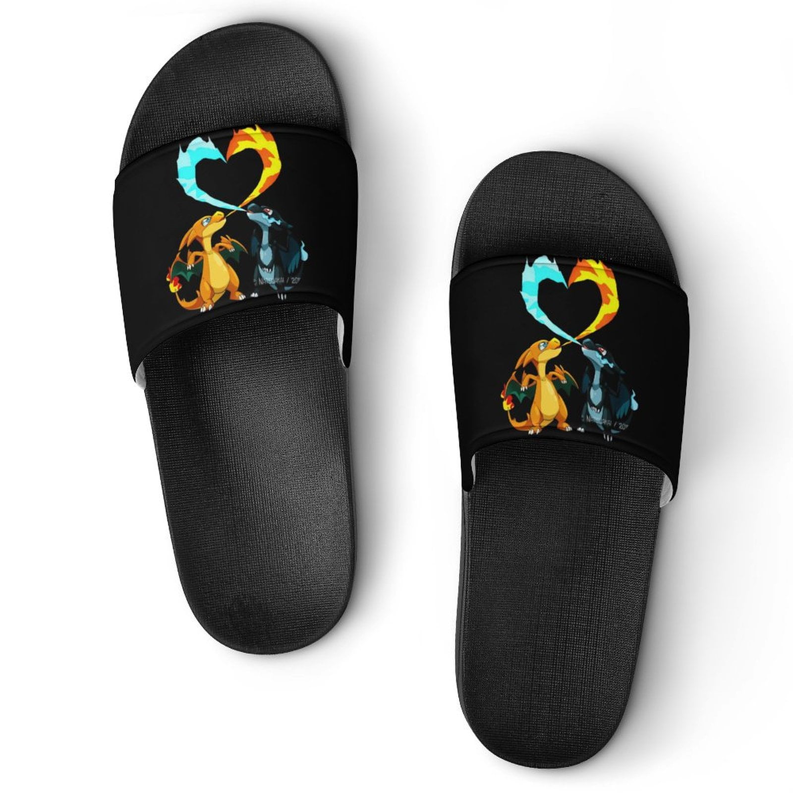 Mens Slippers,Pokémon Pikachu Charmander Charizard Sandals for Men,Men ...