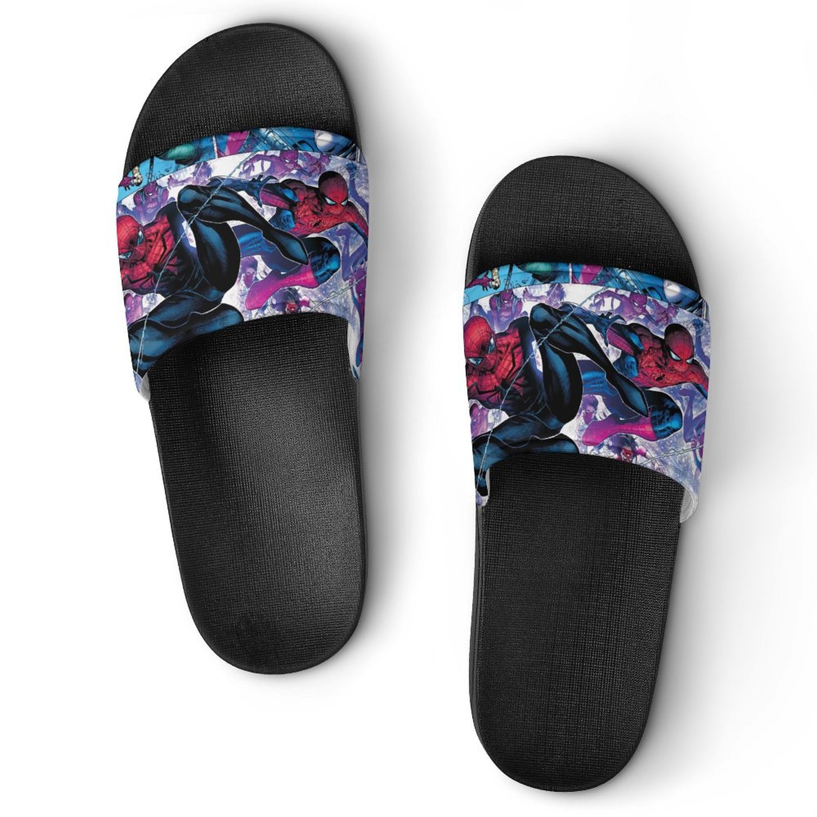 Mens Slippers,Spider-Man - The Clone Conspiracy Slippers for Men,Mens Slide Sandals Lightweight ...