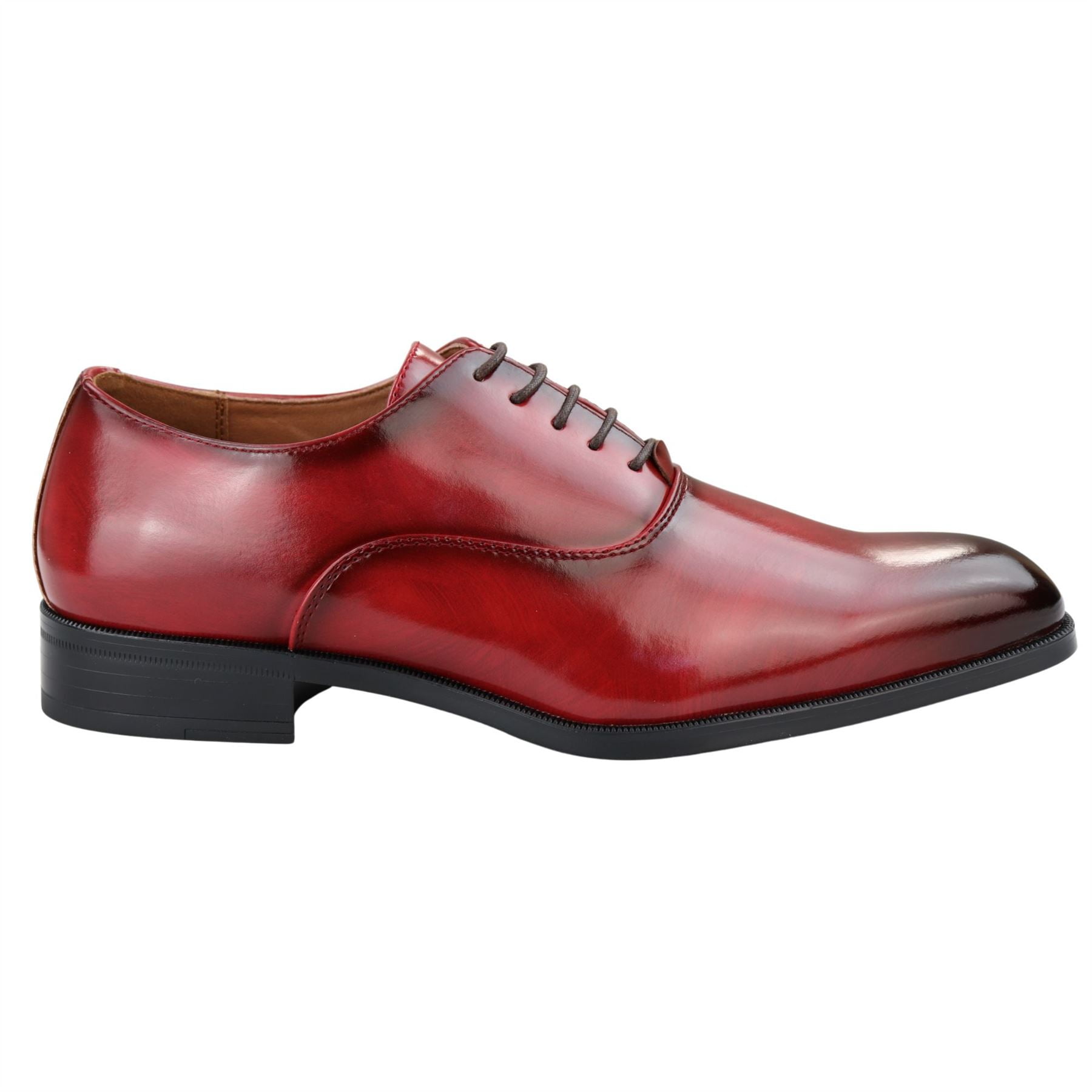 Mens Smart Formal Patent Oxford Shoes Shiny Laced Classic Round Toe ...