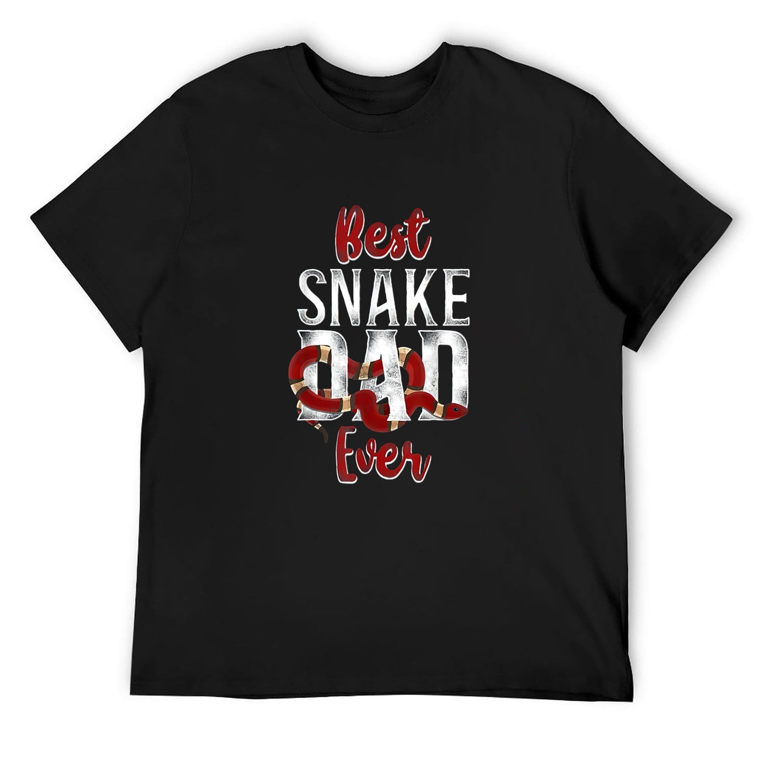 Mens Snake Serpent Dad Father Vintage Best Snake Dad Ever T-Shirt Black ...