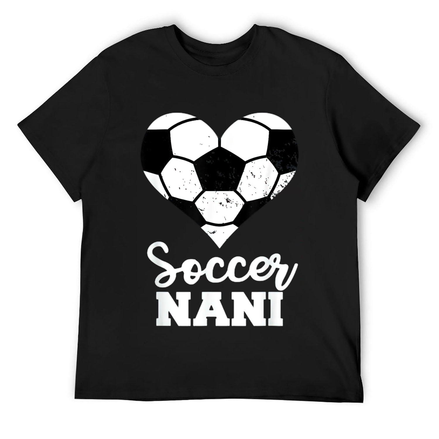 Mens Soccer Nani Funny Soccer Heart Grandma Nani T-Shirt Black ...