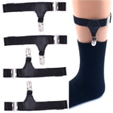 Mens Sock Suspenders Sock Garters for Men with Non-Slip Clips 4 Piece ...