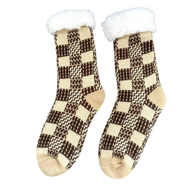 Mens Socks Size 9-11 Men Slipper Fuzzy Socks Fluffy Cozy Cabin Warm ...