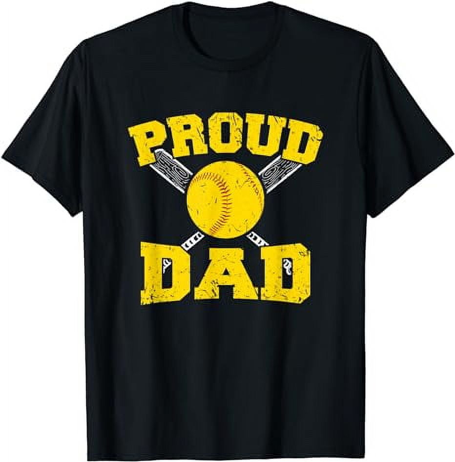 Mens Softball Fathers Day Proud Dad T-Shirt - Walmart.com