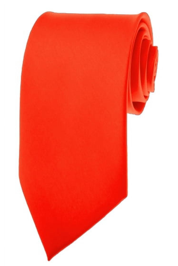 Mens Solid Bright Red Ties Necktie - Walmart.com