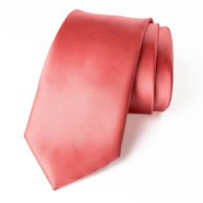 George Men's Solid Red Slim Necktie - Walmart.com