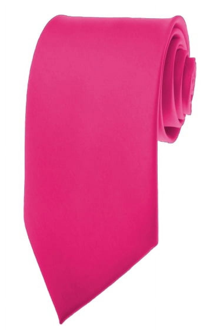 Mens Solid Fuchsia Ties Necktie - Walmart.com