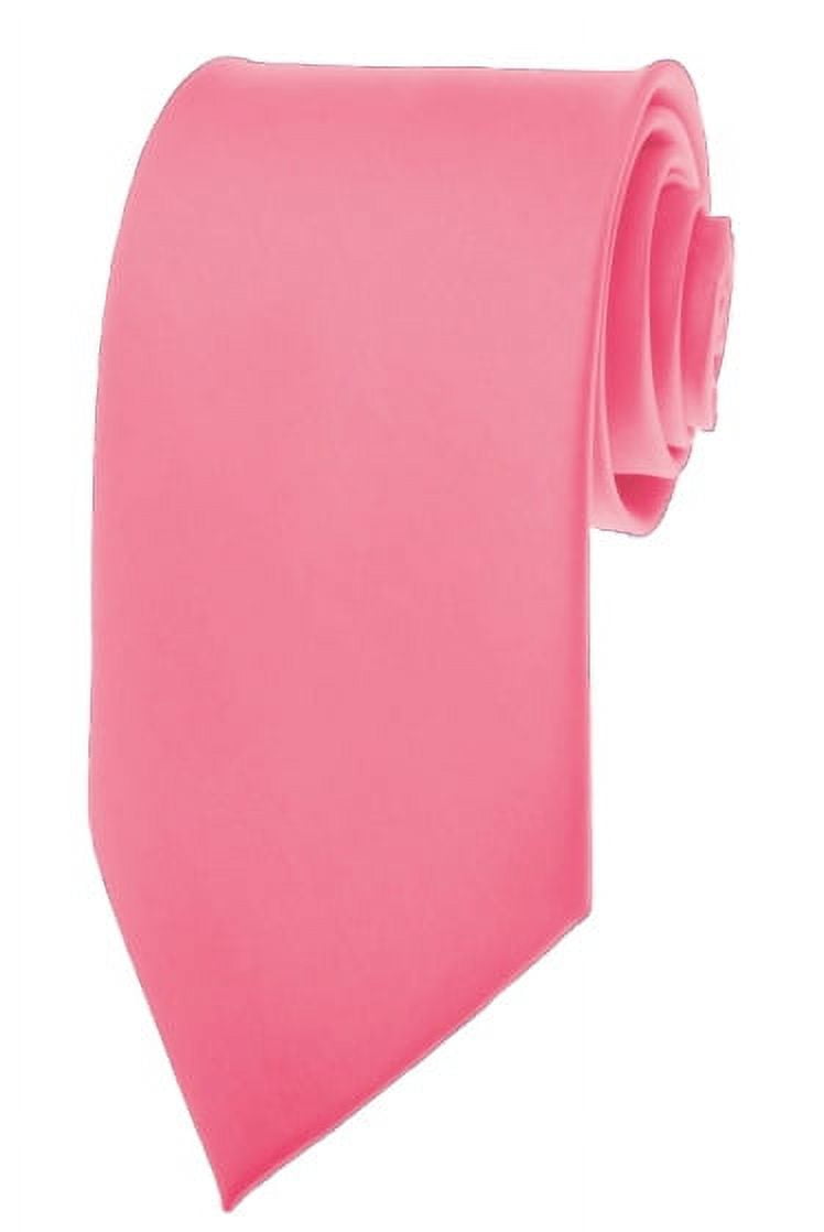 Mens Solid Hot Pink Ties Necktie - Walmart.com