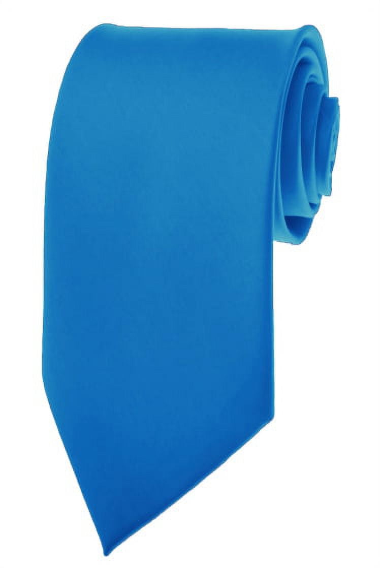 Mens Solid Light Royal Blue Ties Necktie - Walmart.com