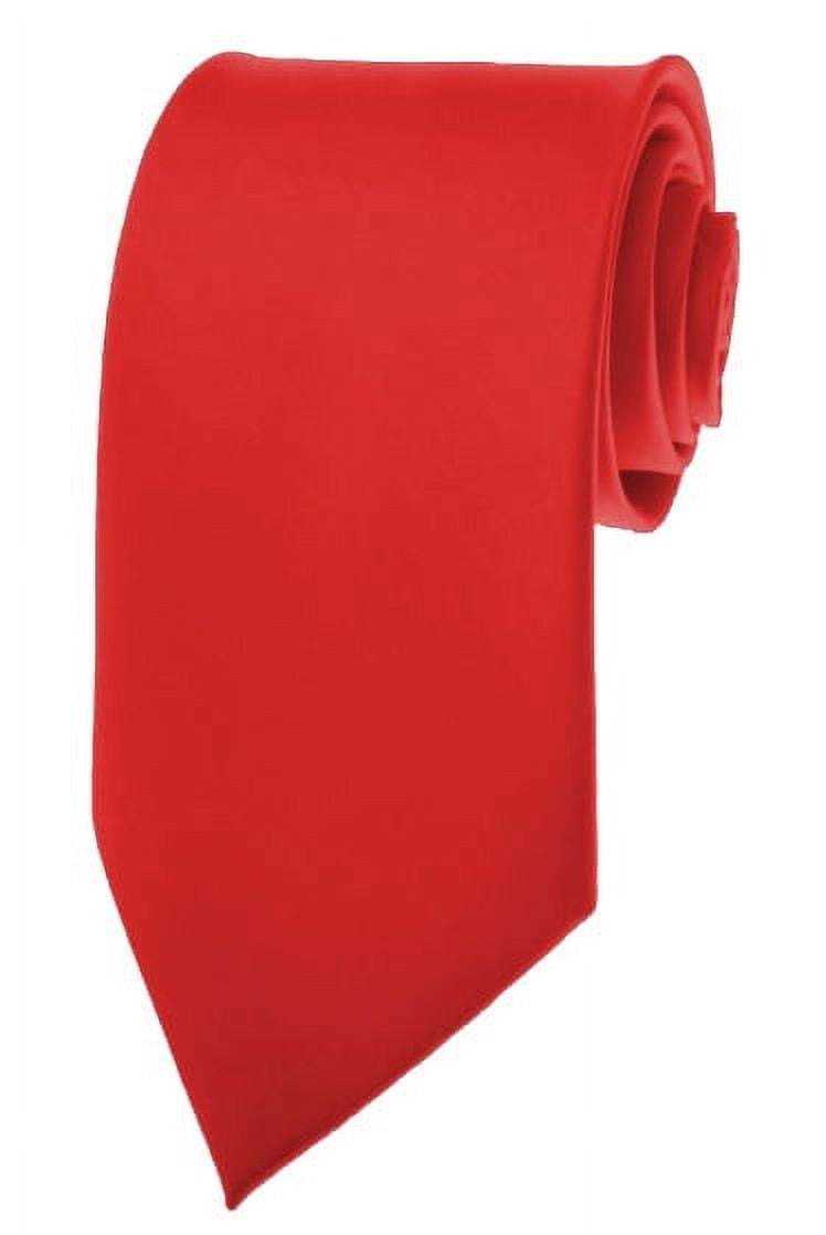 Mens Solid Red Ties Necktie - Walmart.com