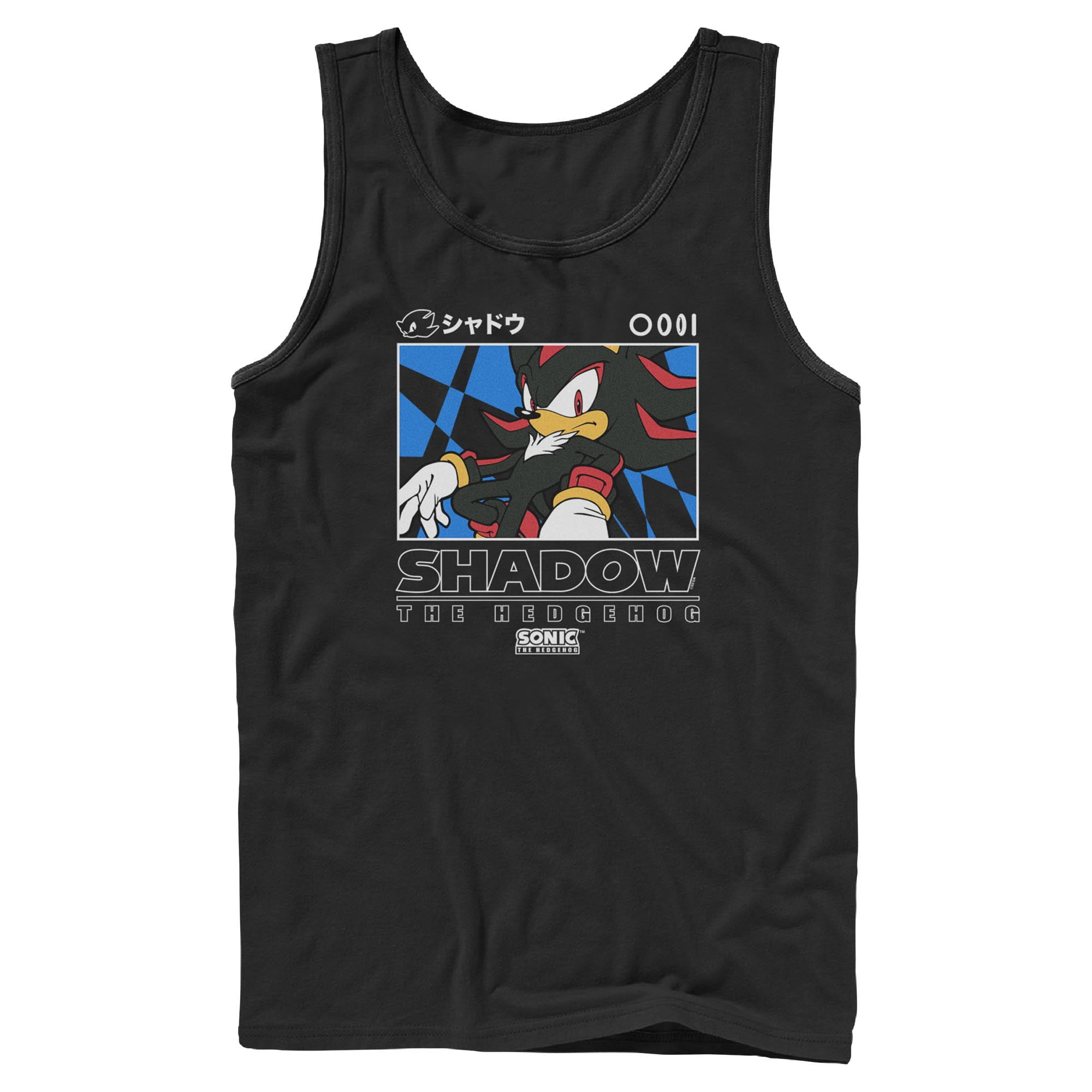 Mens Sonic the Hedgehog Shadow Portrait Tank Top - Walmart.com