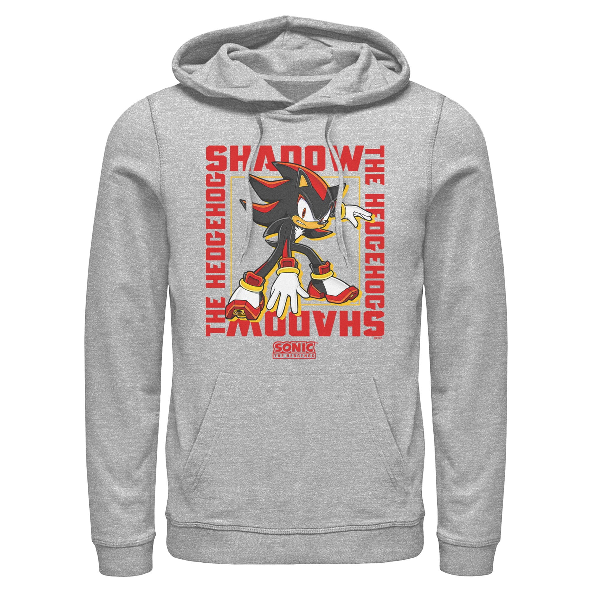 Mens Sonic the Hedgehog Shadow Text Frame Lightweight Hoodie - Walmart.com
