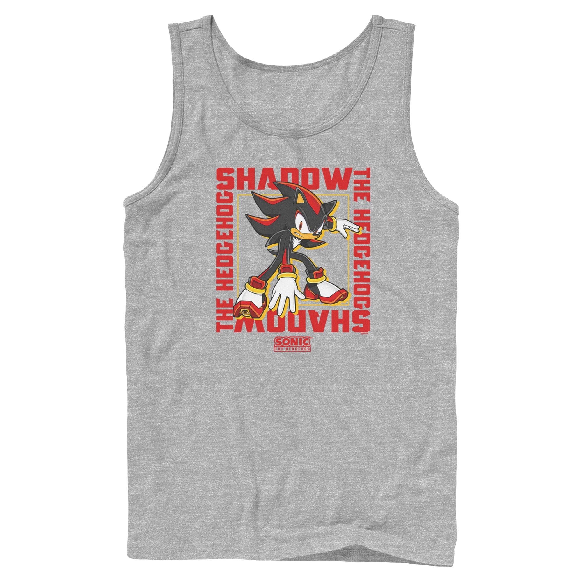 Mens Sonic the Hedgehog Shadow Text Frame Tank Top - Walmart.com