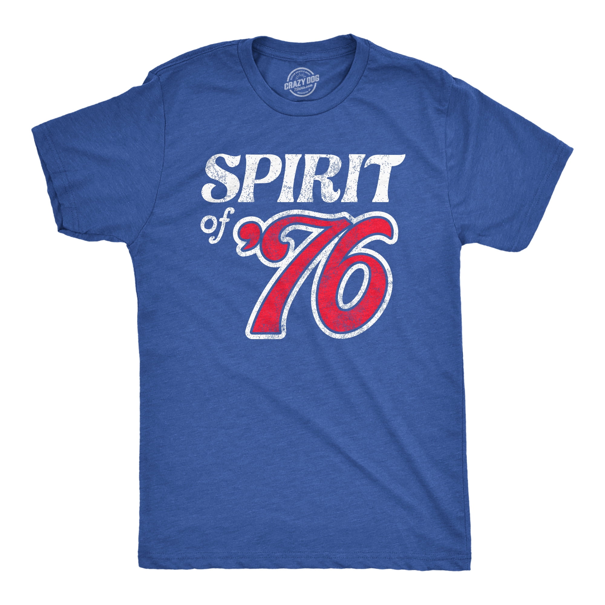 Mens Spirit Of 76 T Shirt Funny Fourth Of July Party Patriotic 1776 Tee ...