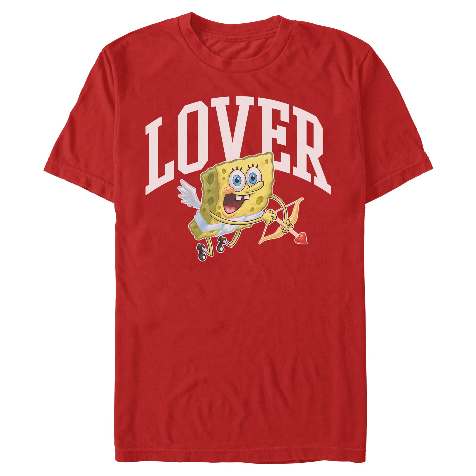 Mens SpongeBob SquarePants Happiest Cupid Lover T Shirt - Walmart.com
