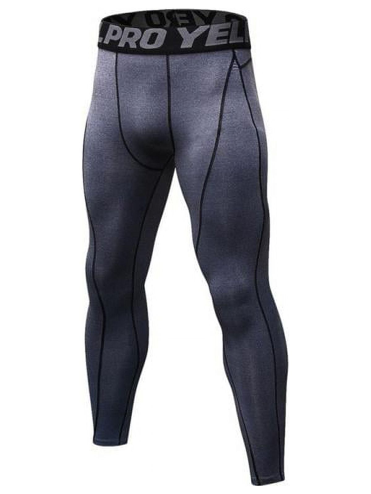 Mens Sport Compression Pants Workout Base Layer Running Skin Tights ...