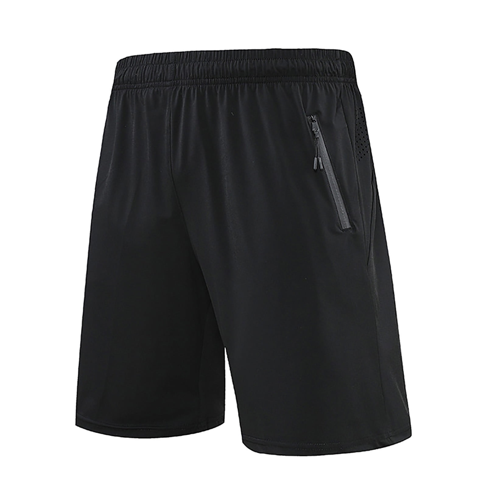 Mens Sports Shorts Workout Gym Active With Zipper Pockets Summer Beach ...