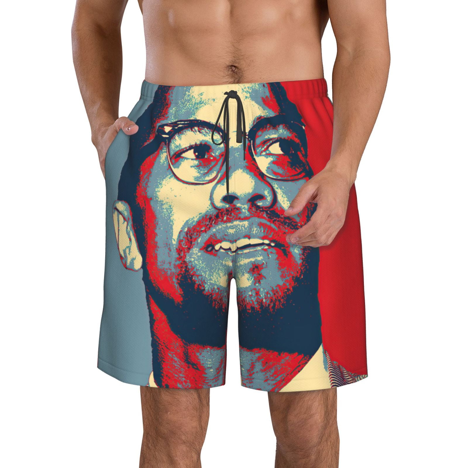 Mens Sports Swim Trunks for Mal colm X Beach Pants,Beach Board Shorts ...