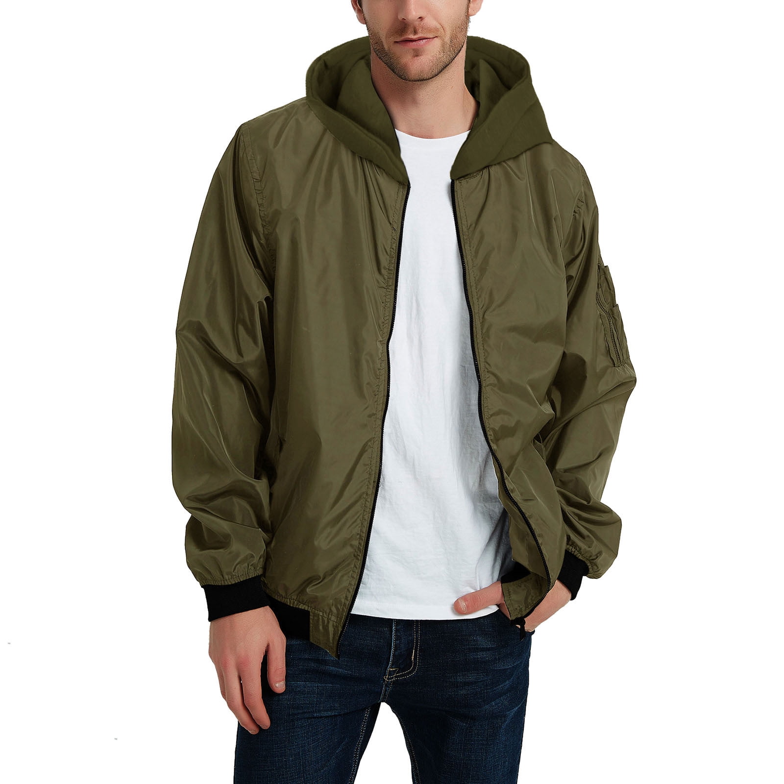 Mens Spring And Autumn Insulated Flannel Fashion Leisure Retro Pocket ...