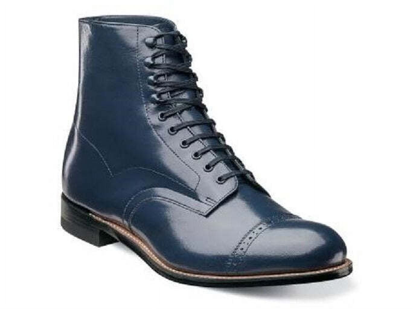 Mens Stacy Adams Madison High Top Boot Biscuit Navy Blue 00015-410 ...