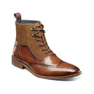 Men Stacy Adams Boot Madison Black White Biscuit Toe Zipper 00026-111 ...