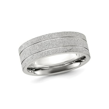 AP Green Men's Camo Stainless Steel Ring with Polished Edges and Deluxe ...